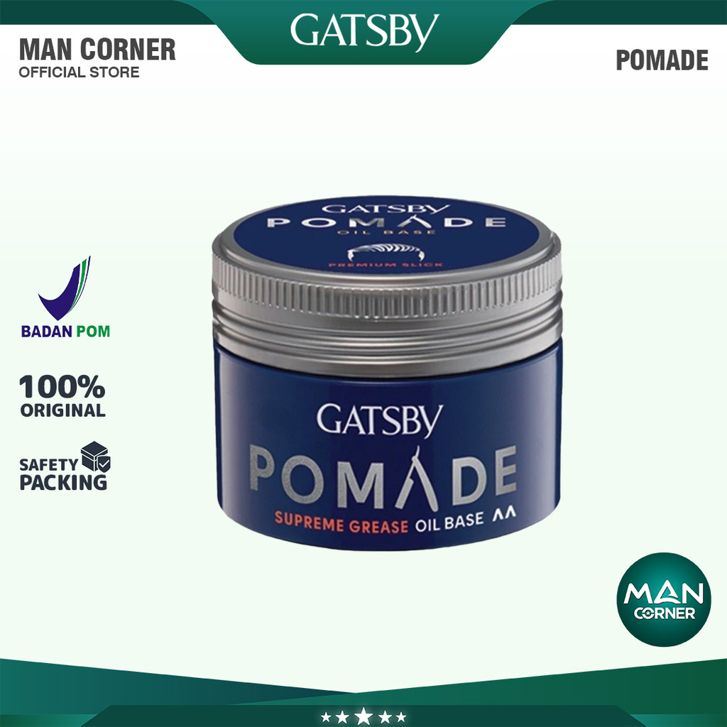 Jual GATSBY Styling Pomade Supreme Grease 80gr | Man Corner | Shopee ...