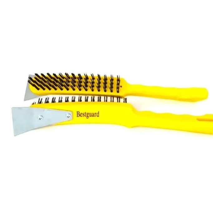 Jual Sikat Kawat Baja Gagang Fiber Scraper Scrap / Wire Brush Merk ...