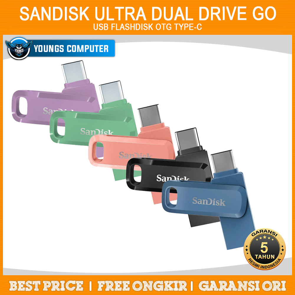 Jual USB Flashdisk Sandisk Ultra Dual Drive Go OTG Type-C 32GB 64GB ...
