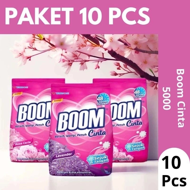 Jual Boom Cinta Deterjen Bubuk 5000an (PAKET 10 PCS) | Multipack 10pcs ...
