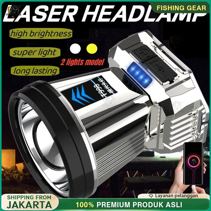 Jual Senter Kepala Super Terang 500W Senter Kepala Dapat Digunakan Waterproof LED Headlamp Super ...