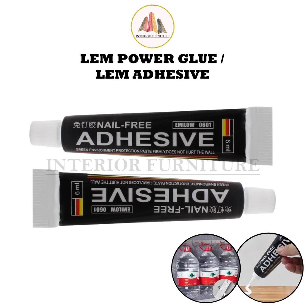 Jual Power Glue Adhesive 6 ML Serbaguna Nail Free Lem perekat Anti bor ...