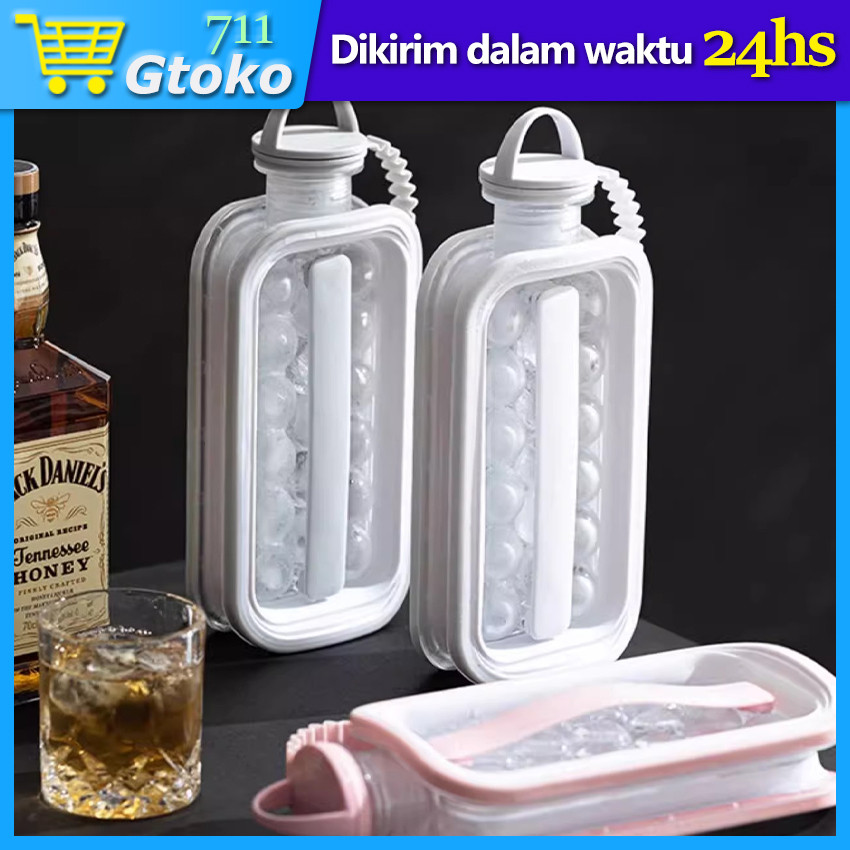 Jual Ice Cube Maker Botol Cetakan Es Batu Bentuk Bulat Bola Kecil Wadah ...