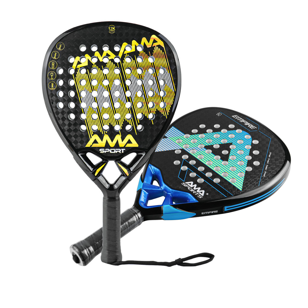 Jual AMASPORT 12K Padel Racket Lightweight Padel Tennis Racquets Full ...