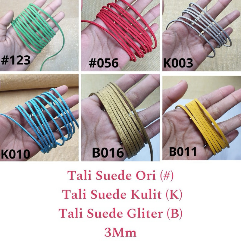Jual 1 YARD - TALI SUEDE BAHAN KERAJINAN/TALI / TALI SUEDE GUIDE / TALI ...