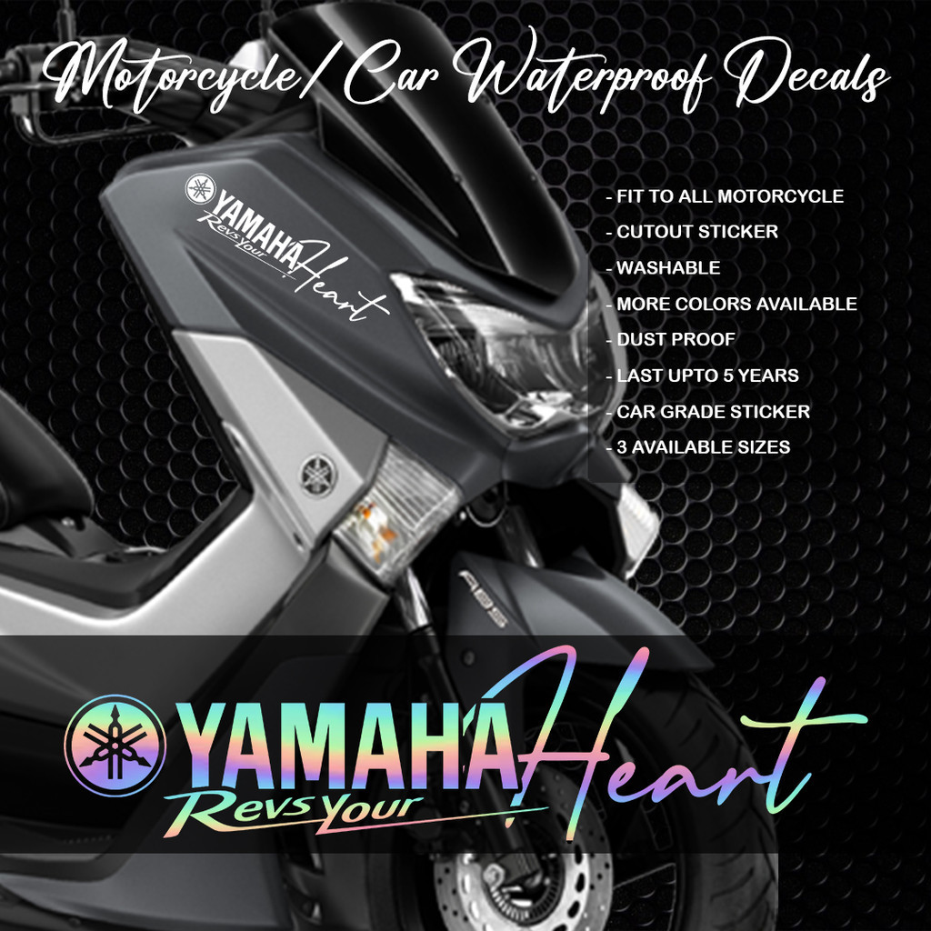 Jual Sticker Motor logo Yamaha Revs Your Heart Stiker Motor Custom ...