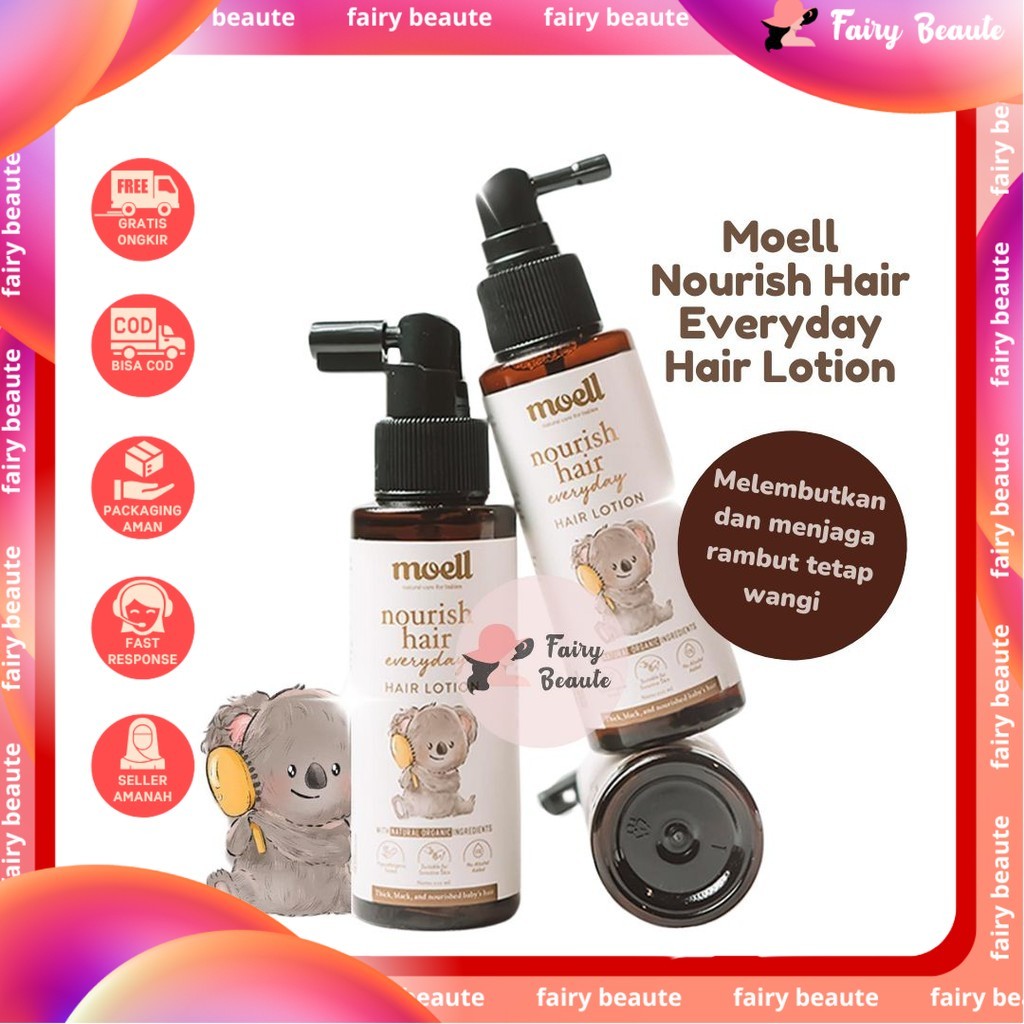 Jual Moell Hair Lotion 100ml Dengan Panax Ginseng, Kemiri, Biotin ...