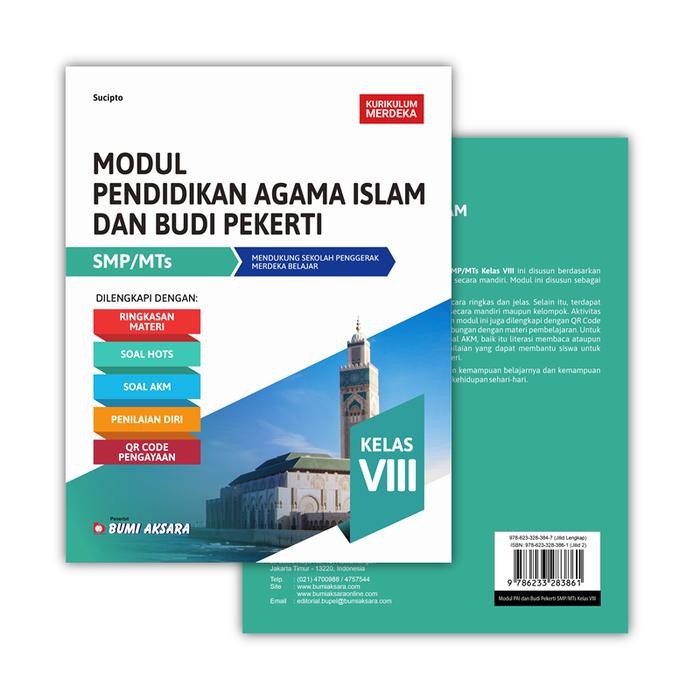 Jual BUKU Modul Pendidikan Agama Islam dan Budi Pekerti Kelas VIII SMP MTs Kurikulum Merdeka ...