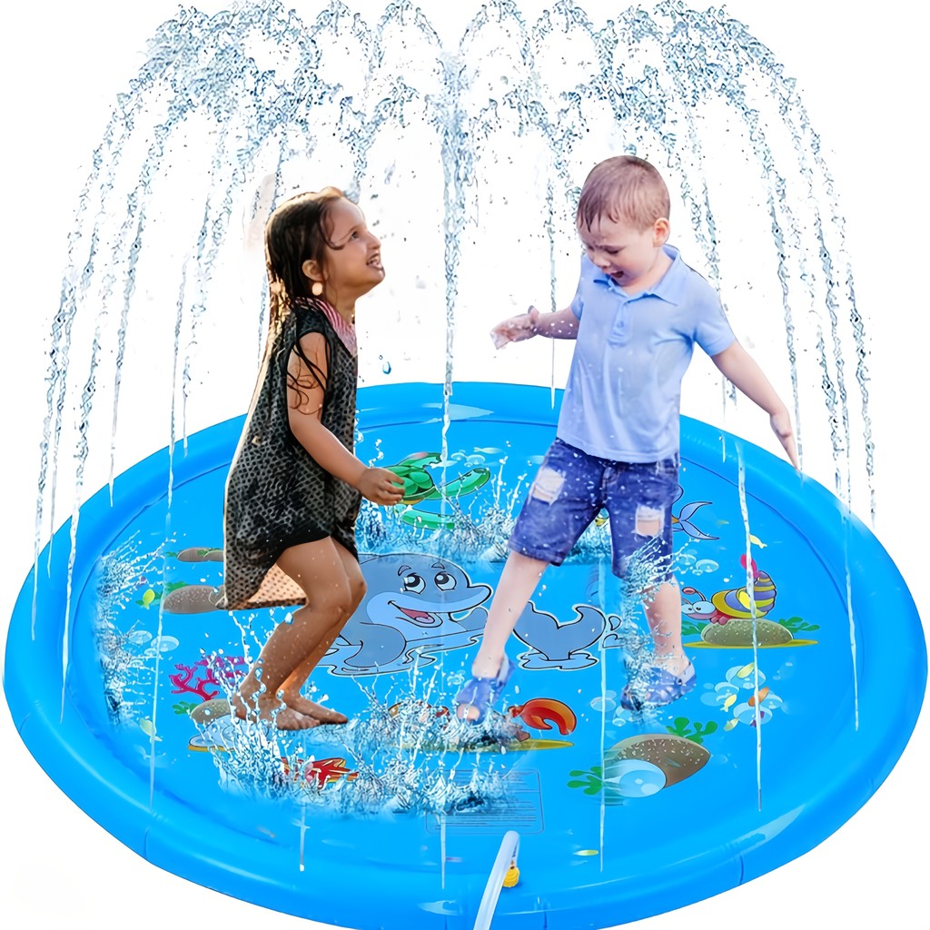 Jual PVC Inflatable Splash Pad Sprinkler for Kids Baby Learning Summer ...