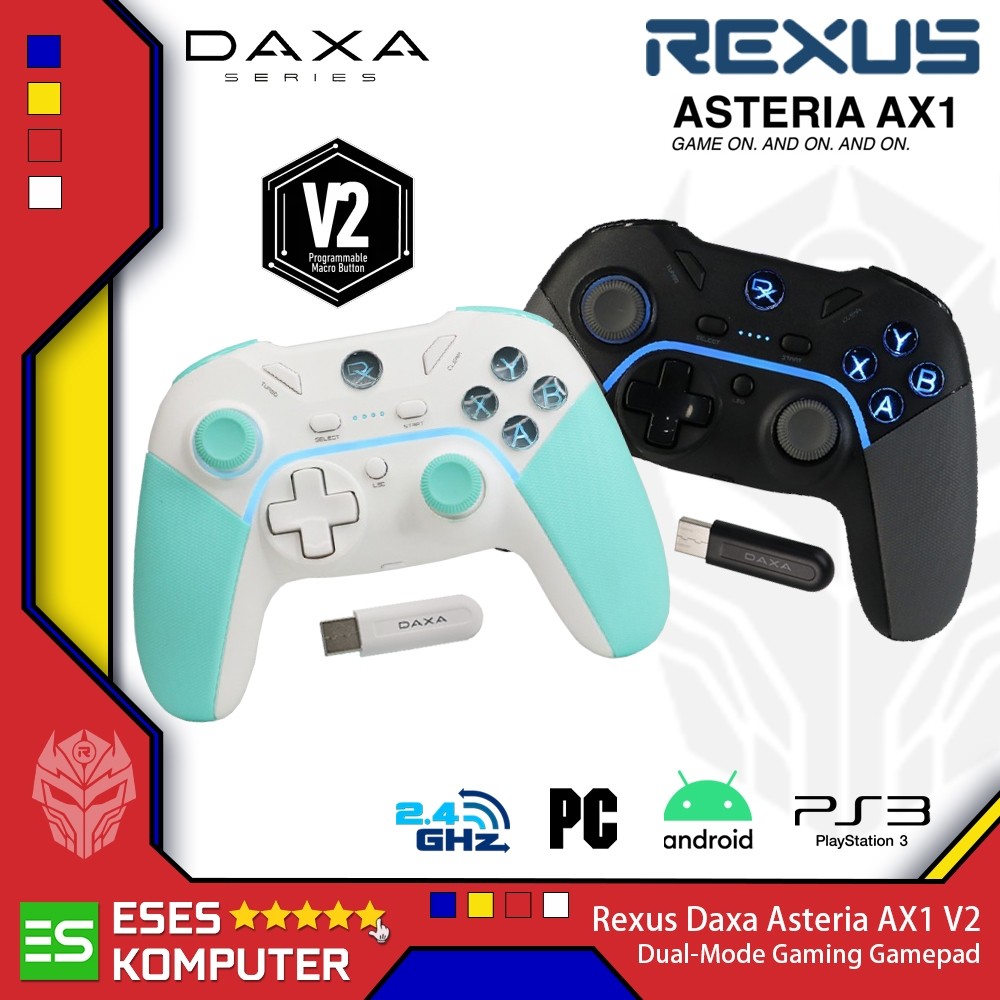 Jual NEW Gamepad Rexus Daxa AX1 V2 Asteria Wireless with Hall Effect ...