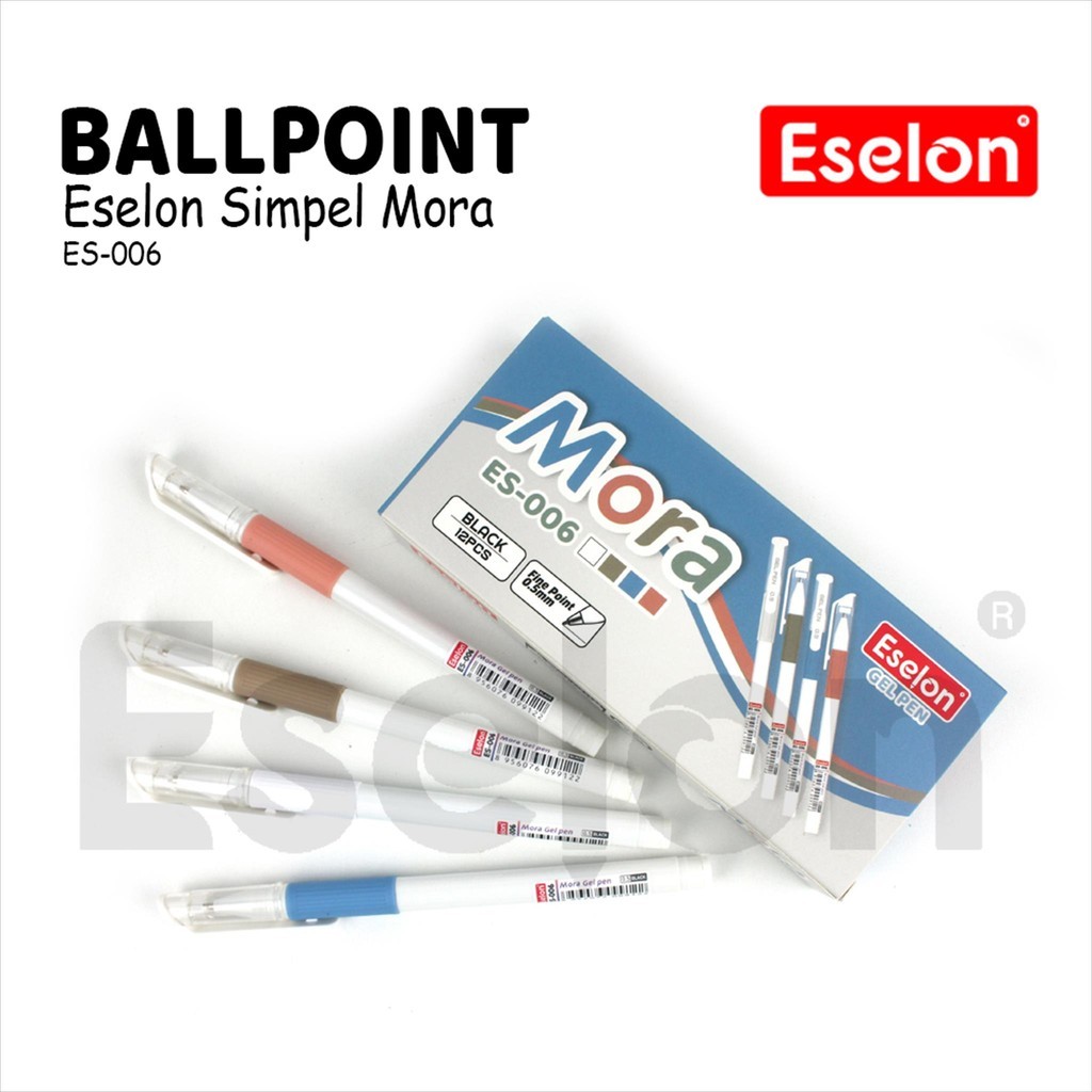 Jual 12PCS Pulpen Gel Office MORA ES-006 / 1pak Pulpen Gel 0.5mm ...