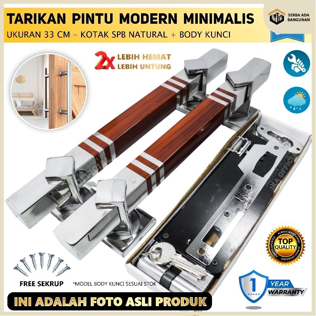 Jual paket 2 handle pintu rumah set kunci tarikan gagang pintu rumah ...
