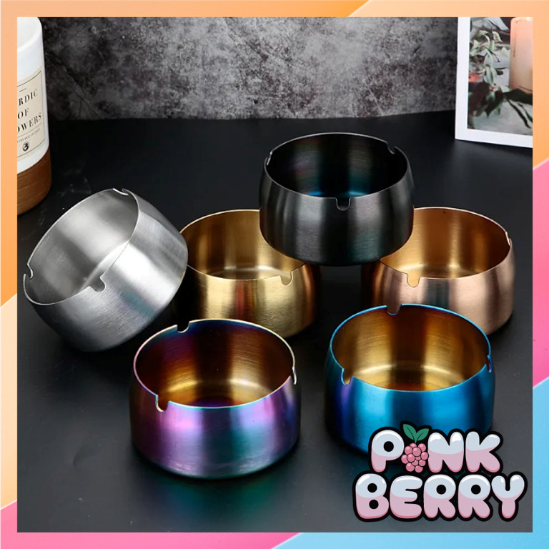 Jual PINK BERRY 6260 Asbak Stainless Steel Tebal Asbak Anti Karat Tahan ...