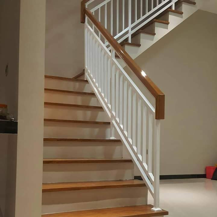 Jual Handrail Pegangan Tangga Railing Kayu Meranti permeter | Shopee ...
