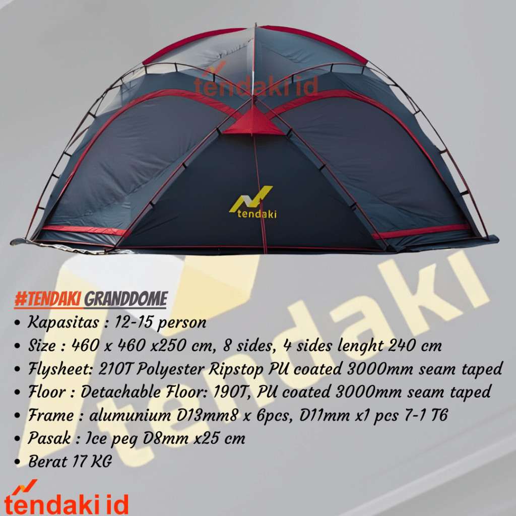 Jual DISKON 70% Tendaki Grand Dome Tenda Family Tenda Camping Keluarga ...