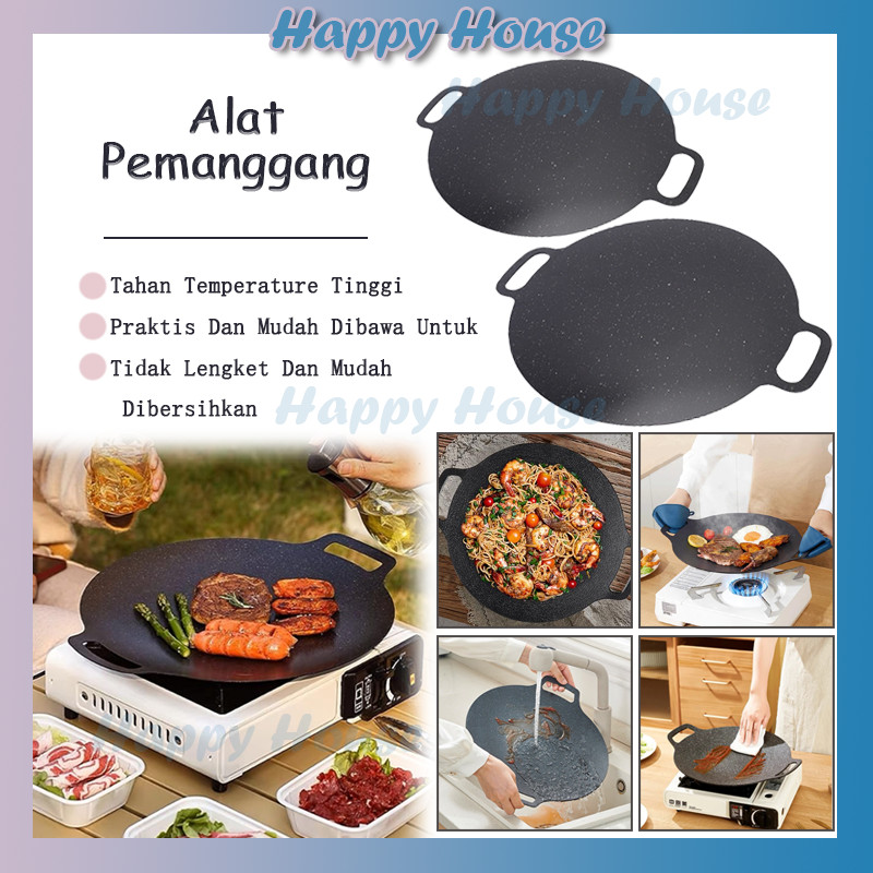 Jual Grill Pan Korean Panci Datar Anti Lengket Wajan Panggangan Non ...