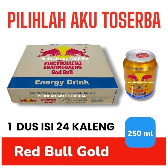 Jual RED BULL GOLD Energy Drink 250 ml Kratingdaeng KALENG - ( HARGA 1 ...