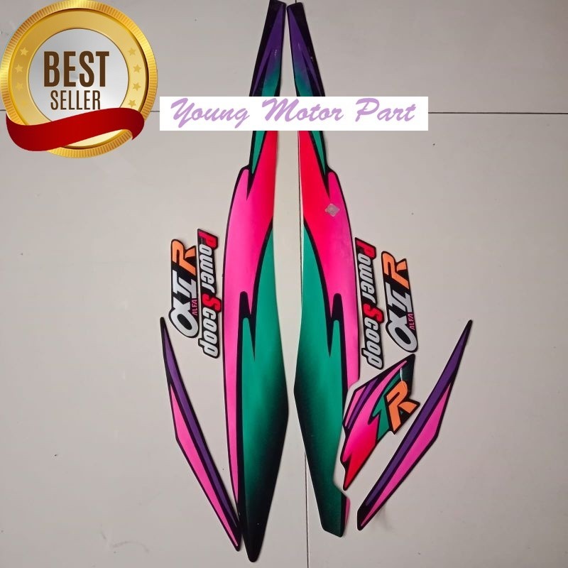 Jual Striping stiker polet motor Yamaha v100/Alfa Alfa 100 1996 power ...
