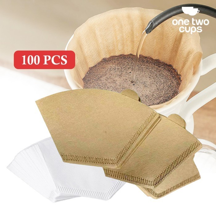 Jual One Two Cups Kertas Saring Kopi V60 Filter Paper 1-2 1-4 Cup ...