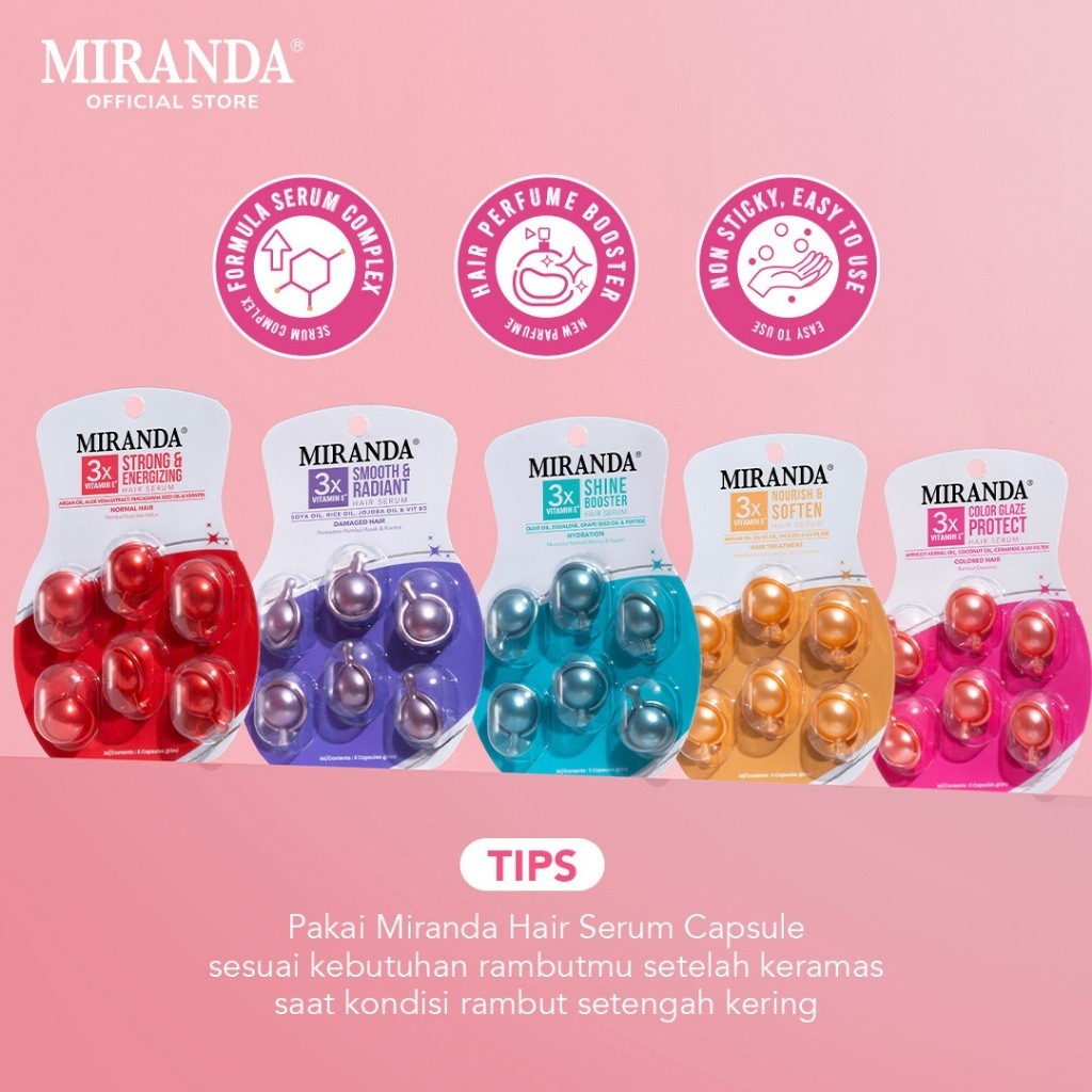 Jual Najmia 2 - Miranda Hair Serum Capsule 6x1ml I Hair Serum | Shopee ...