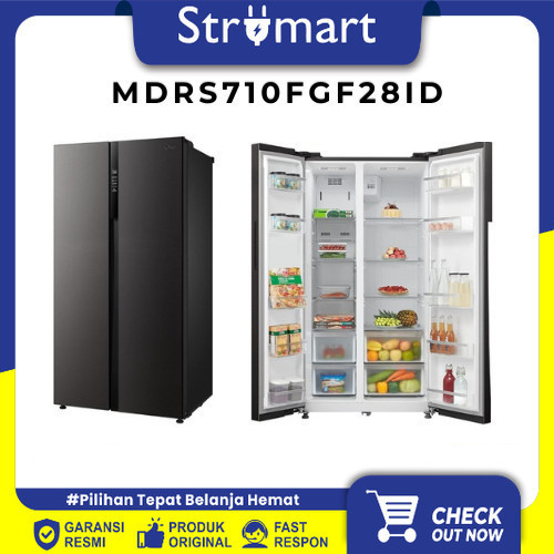 Jual KULKAS SIDE BY SIDE MIDEA MDRS710FGF28ID KULKAS 2 PINTU 532L ...