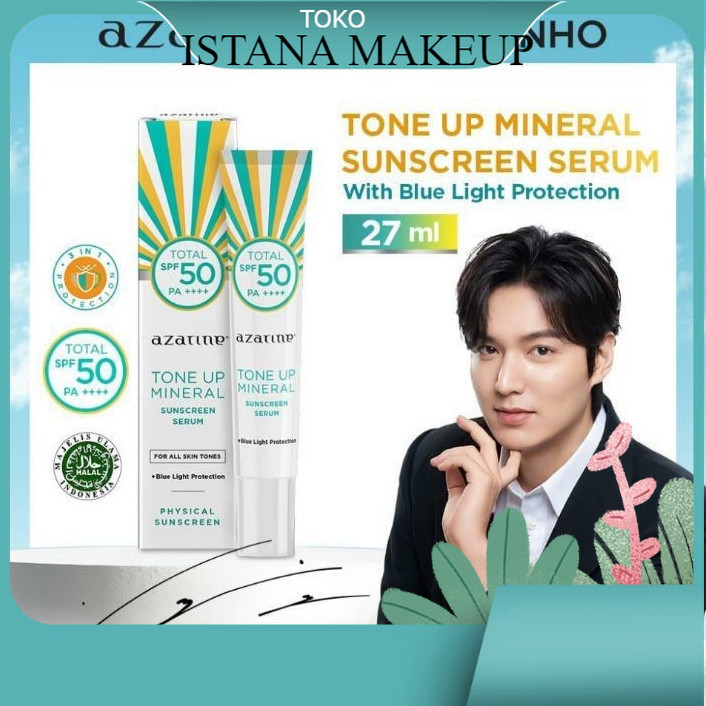 Jual AZARINE TONE UP MINERAL SUNSCREEN SERUM TOTAL SPF 50 PA+++ 27ML ...