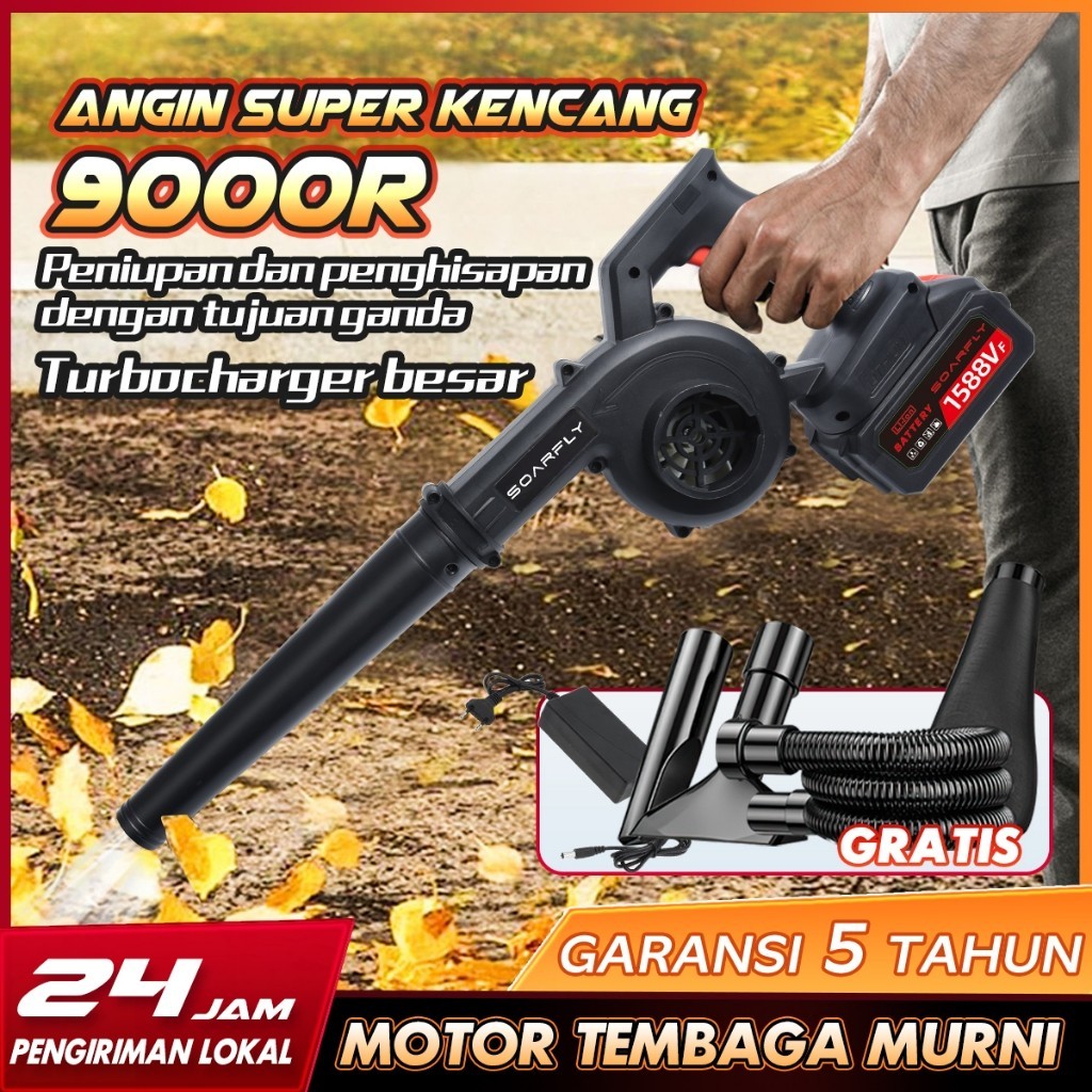 Jual [COD] SOARFLY Mesin Blower Baterai 2 IN 1 Meniup Menghisap Blower ...
