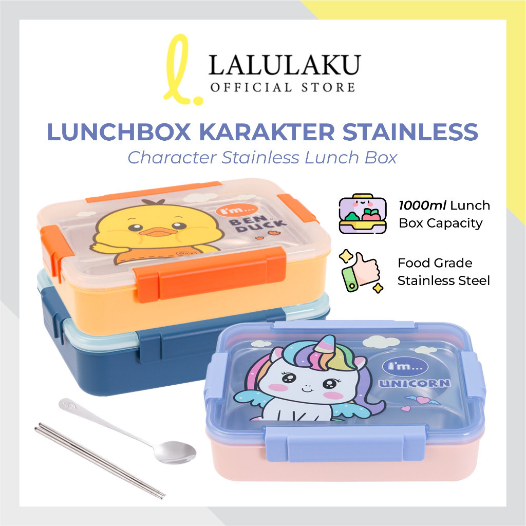 Jual FS35RH Lunch Box Stainless Tempat Makan Kotak Bekal Bento Anak ...