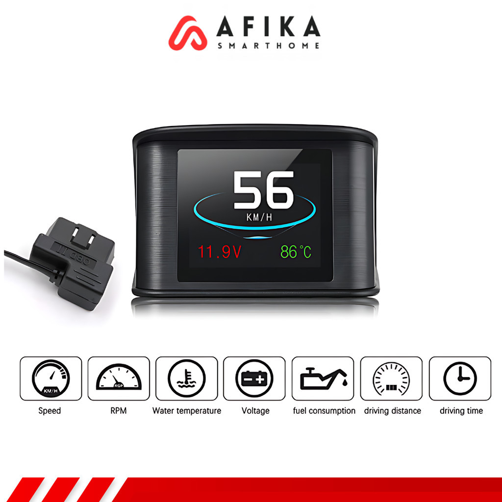 Jual Display HUD Mobil OBD2 On-board Computer Speedometer - P10 ...