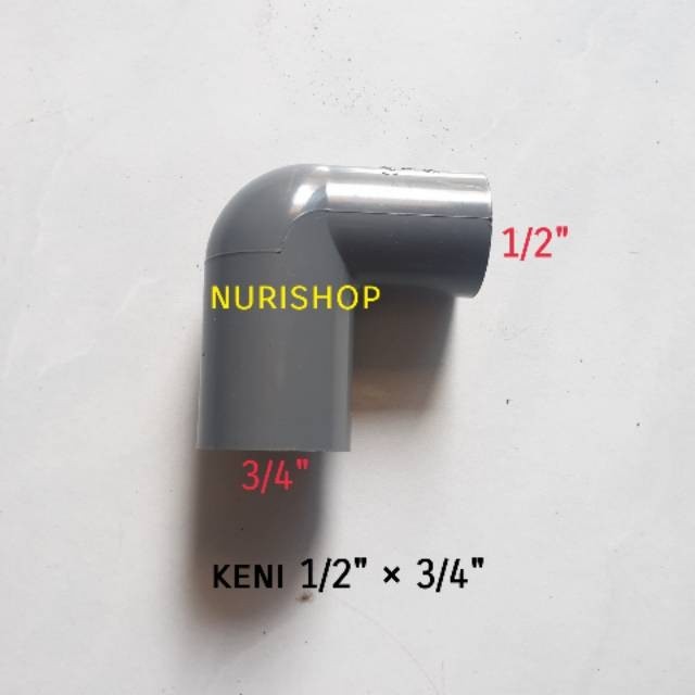 Jual Reducing Elbow 1/2" x 3/4"/ verlop knee/ keni/ knie/ reducer kenie pvc SCG AW 1/2x3/4 / 1/2 ...