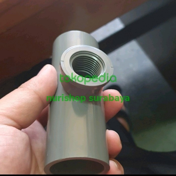 Jual Tee drat dalam 1/2 x 1 T drat dalam faucet tee pvc 1/2 x 1 inch AW ...