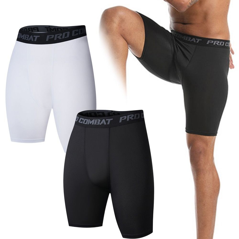 Jual Compression Shorts Men Spandex Sport Shorts Basketball Legging ...