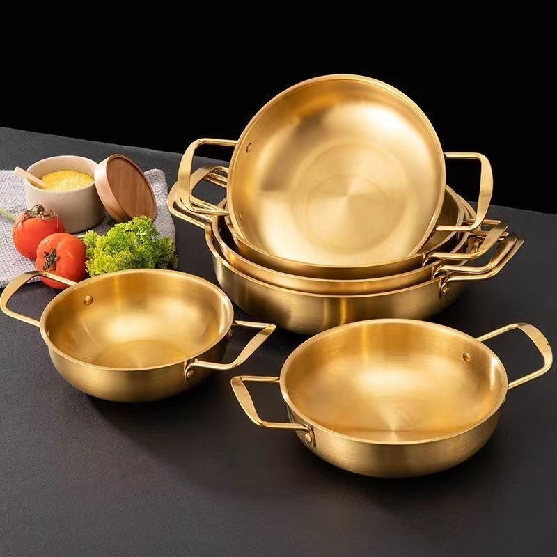 Jual Panci Ramen Noodle Pot Stainless Ramyun Panci Shabu Gold Tebal ...