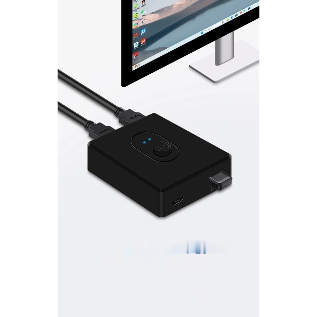 Jual USB 3.0 KVM Switch 1x2/2x1 USB Hub Bidirectional USB2.0 Switcher ...