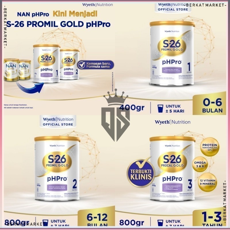 Jual S26 S-26 Promil Phpro Ph Pro Php Procal Promise Ultima Gold Tahap 1 2 3 850gr 900gr 0 4 6 ...