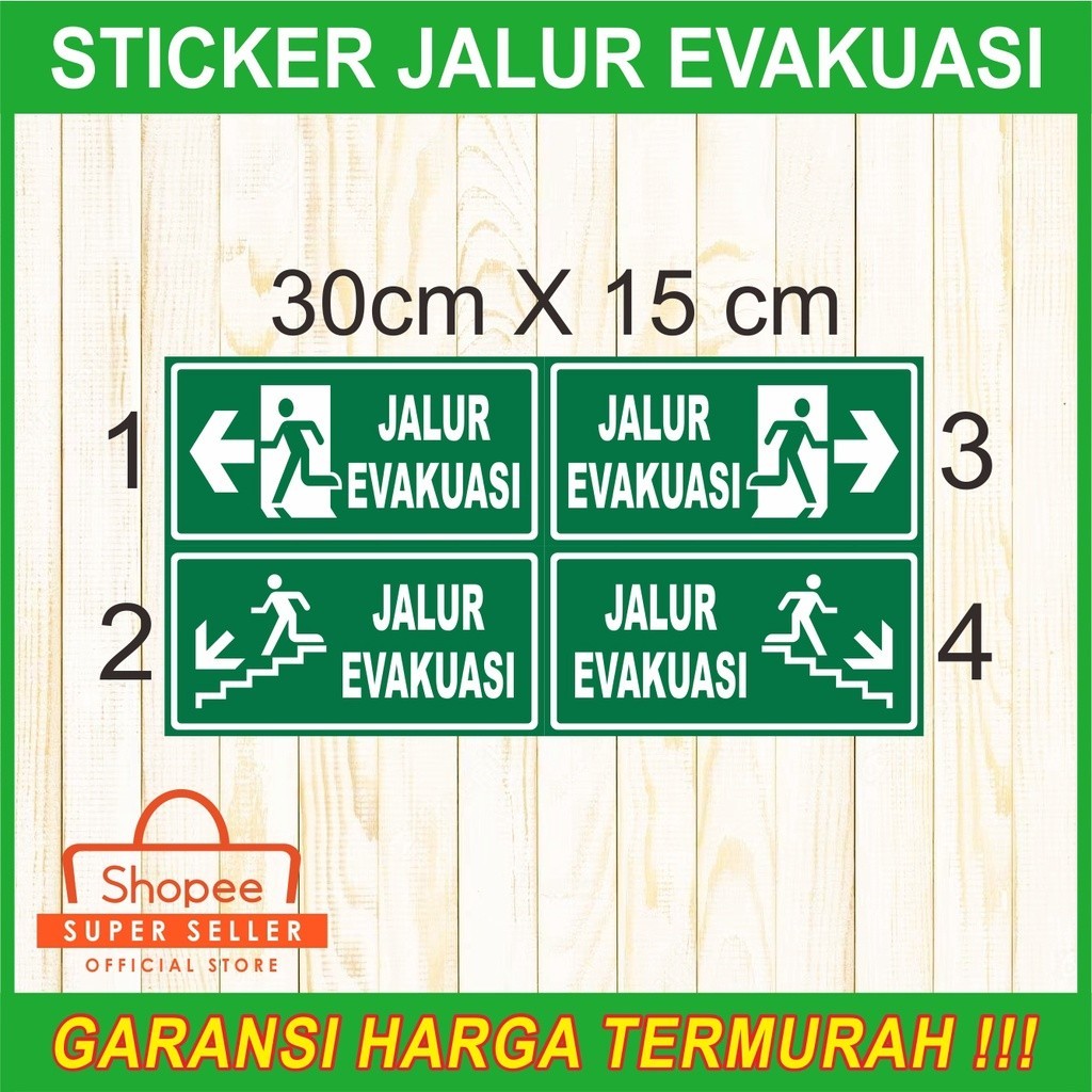 Jual STICKER K3 JALUR EVAKUASI | Shopee Indonesia