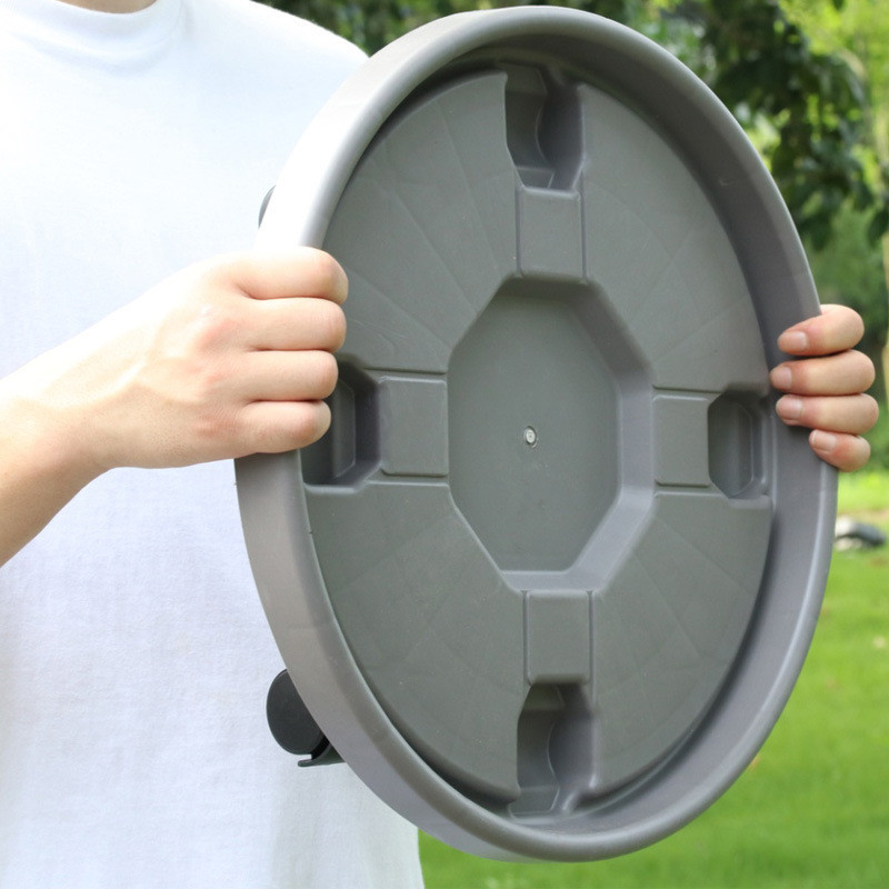 Jual Universal Flower Pot Wheels Round Plastic Tray Heavy Duty Flower ...