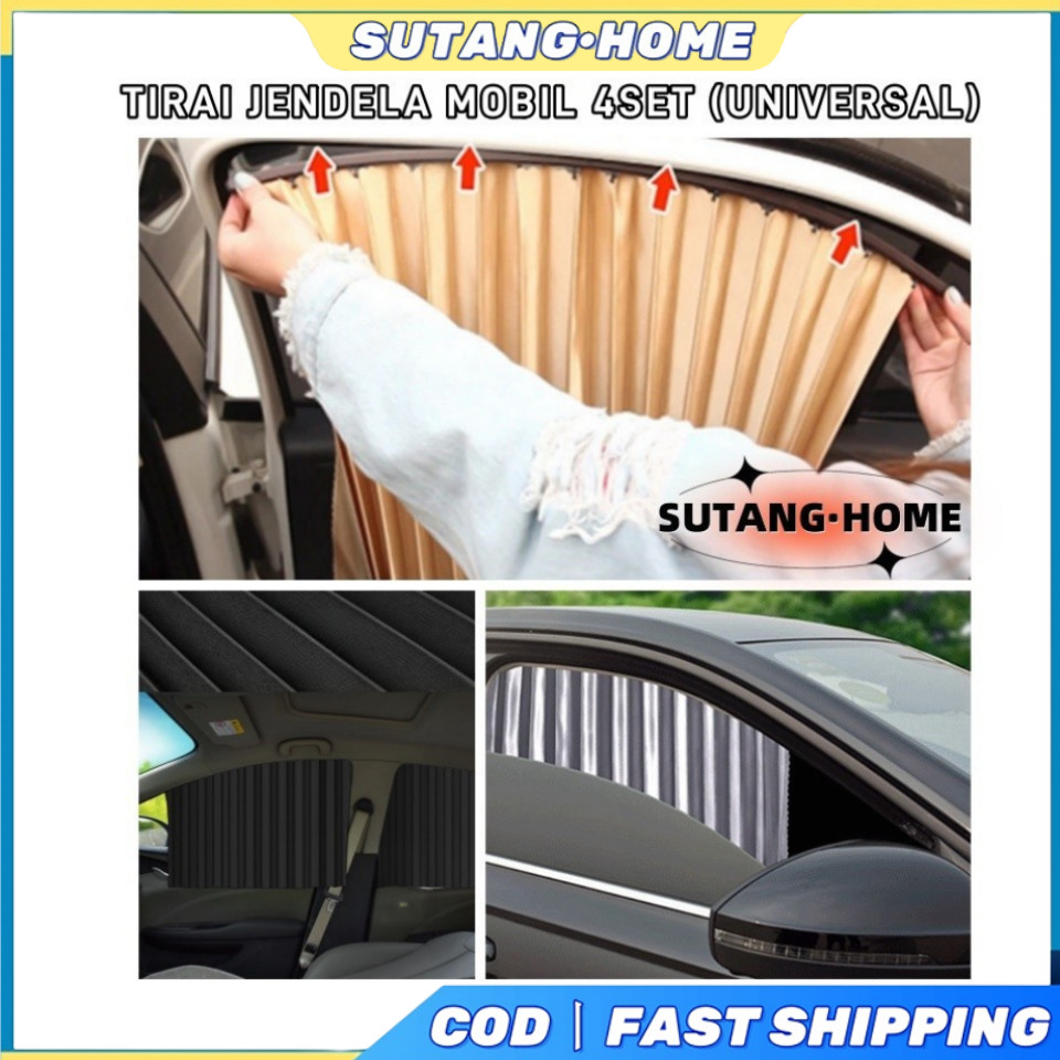 Jual 【SUTANG】(DEPAN DAN TENGAH) Universal Tirai Jendela Mobil 4set ...