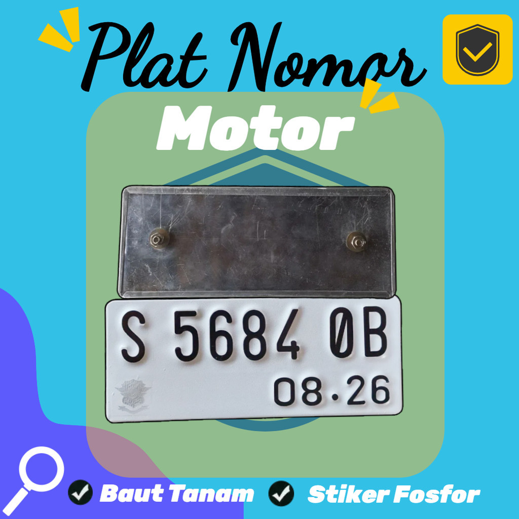 Jual PLAT NOMOR MOTOR Bebas CUSTOM Nama BAUT TANAM HARGA SATUAN (COD ...