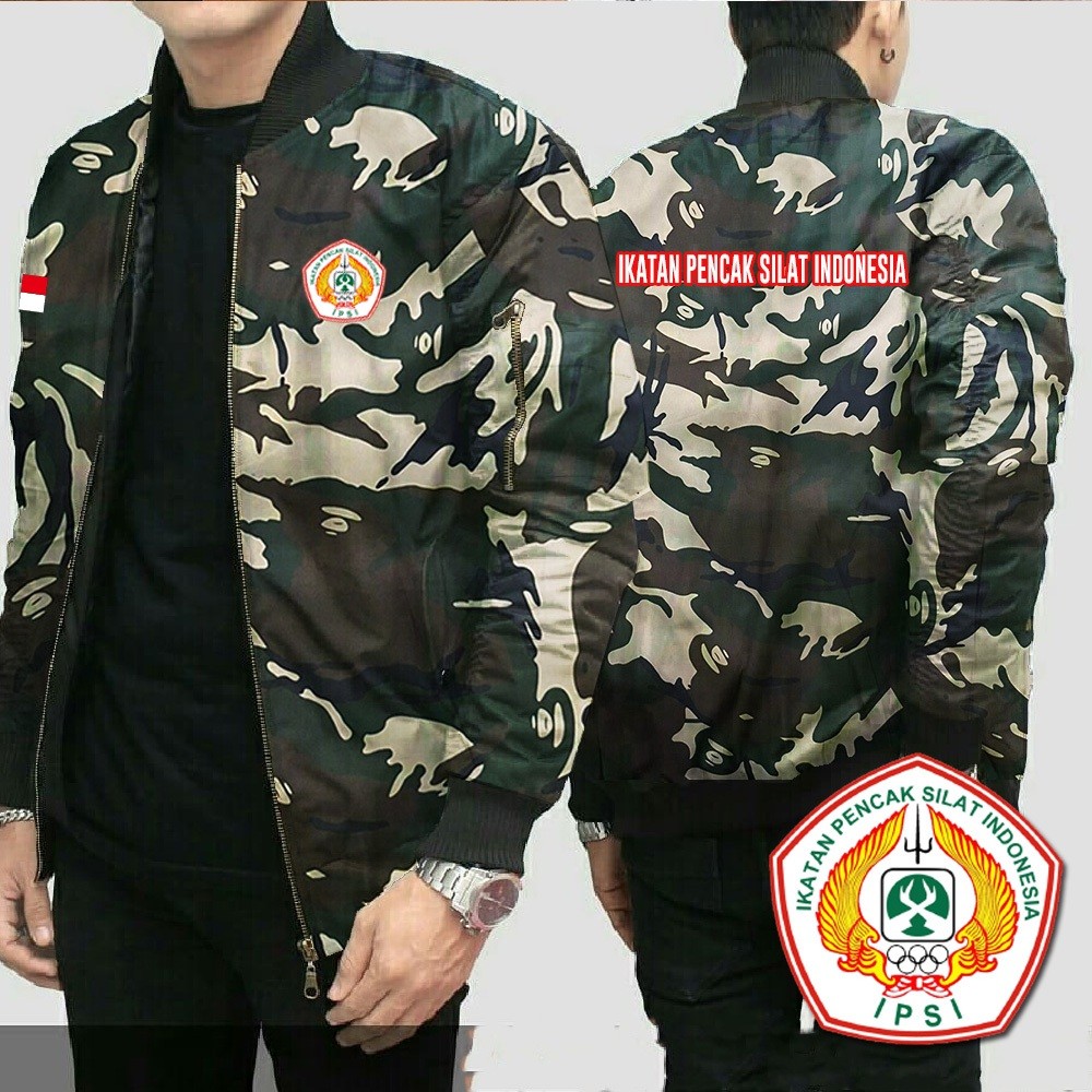 Jual JAKET BOMBER LORENG IPSI (IKATAN PENCAK SILAT INDONESIA) / JAKET ...
