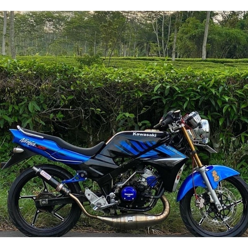 Jual Striping lis sticker standar ORI Kawasaki ninja ss 2014 biru ...