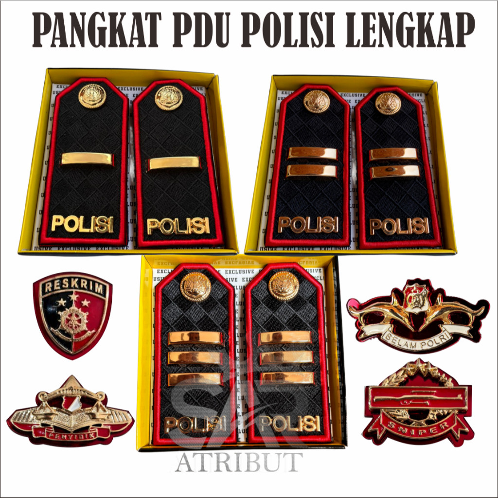 Jual PANGKAT PDH PERWIRA POLRI IPDA/IPTU/AKP/KOMPOL/AKBP/KOMBES/PIN ...