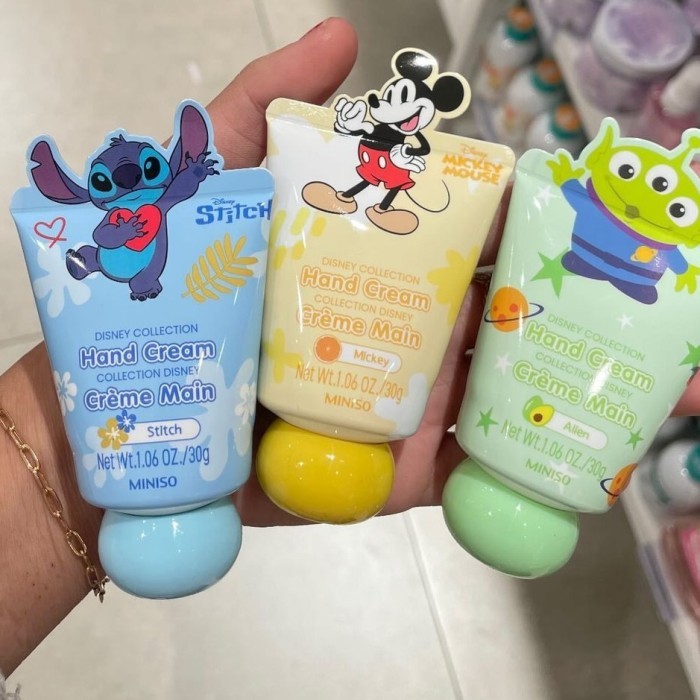 Jual miniso Disney stitch Mickey Mouse alien hand cream krim tangan ...