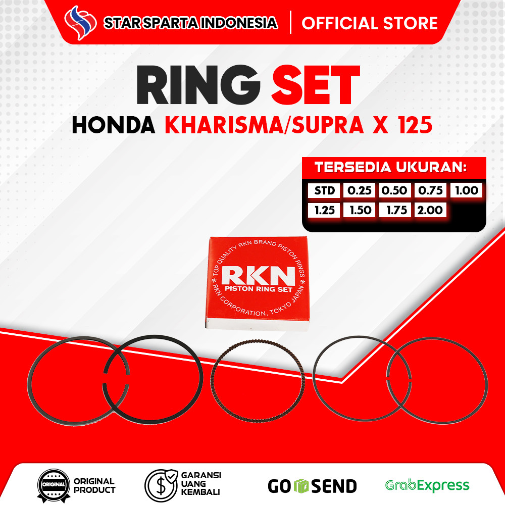 Jual RKN - RING SET Kharisma / Supra X 125 (9 Ukuran) | Shopee Indonesia