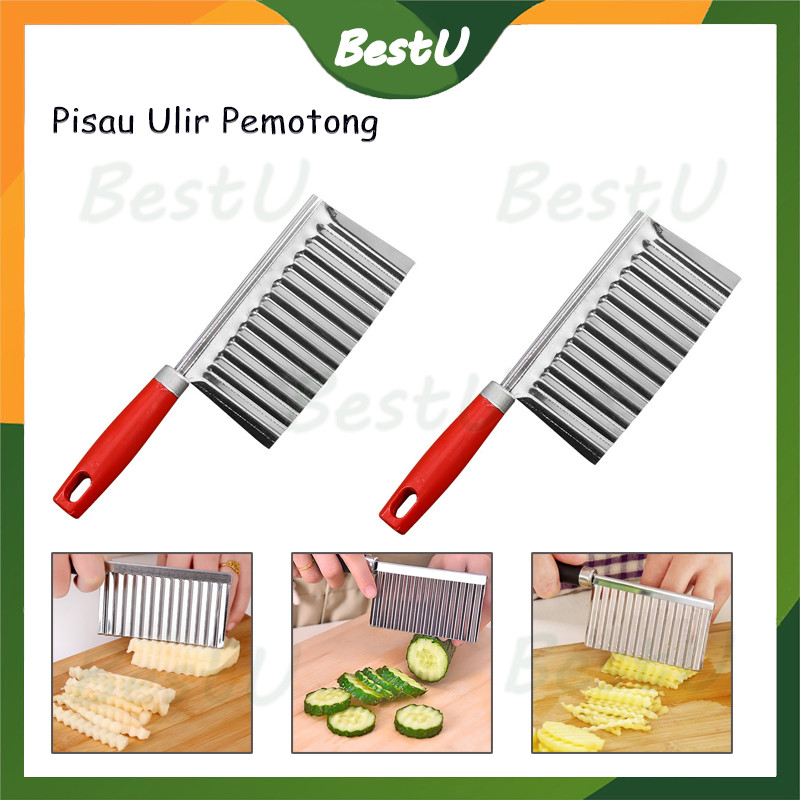 Jual Pisau Ulir Bergelombang Stainless Steel /Pisau Kentang Potong ...
