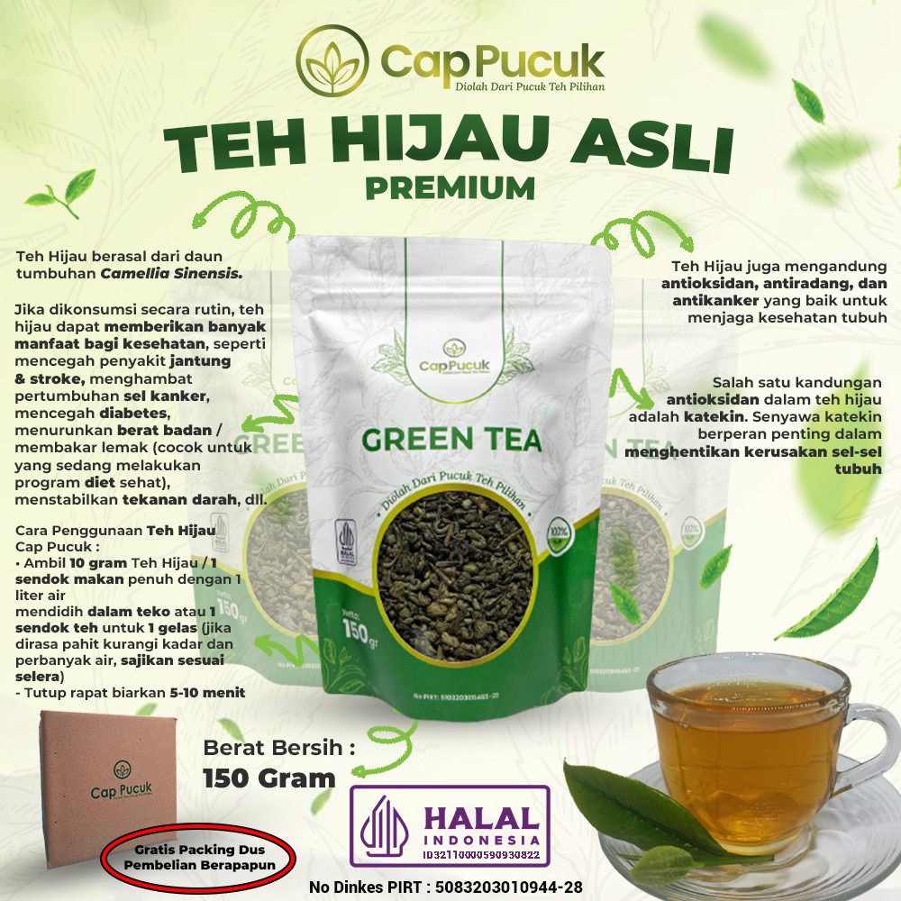 Jual TEH HIJAU (PEKO SPESIAL ) / GREEN TEA CAP PUCUK "PREMIUM" | Shopee ...