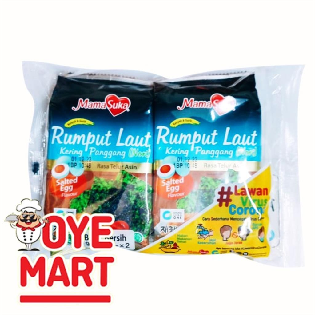 Jual MAMASUKA RUMPUT LAUT RASA TELUR ASIN 4,5G X 2 /NORI SALTED EGG ...