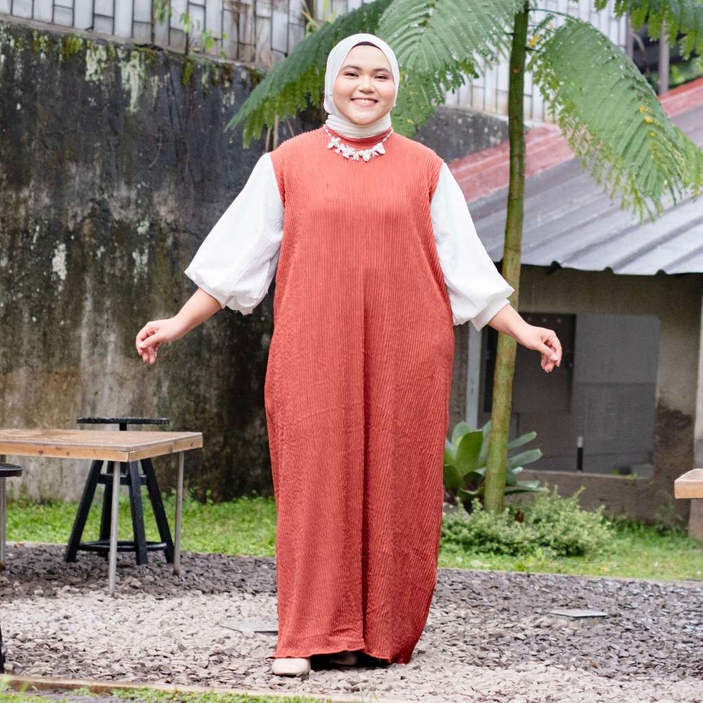 Jual Siselyo Mazura Ballon Premium Dress – Dress Big Size Tangan Panjang – Gamis Wanita Jumbo ...