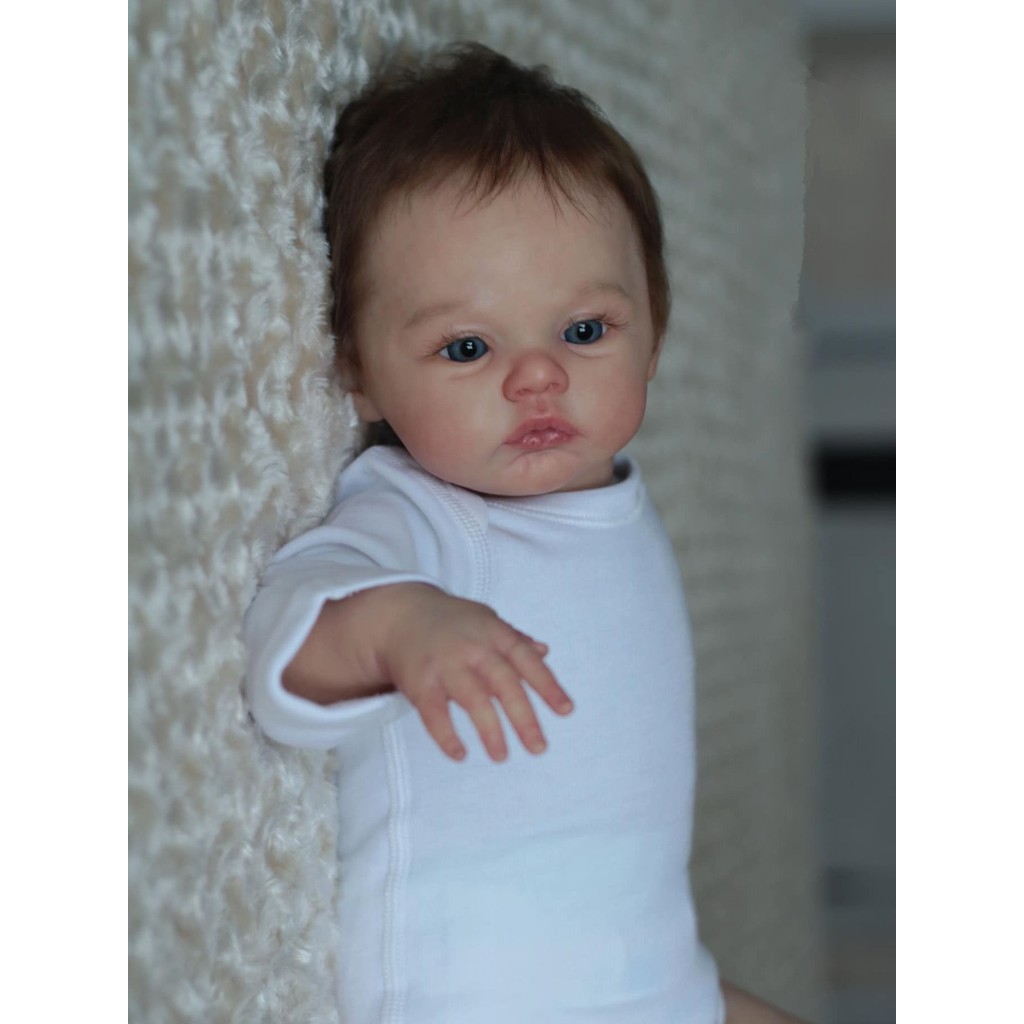 Jual BZDOLL 48cm Soft Silicone Reborn Baby Doll with 3D Marble Texture ...