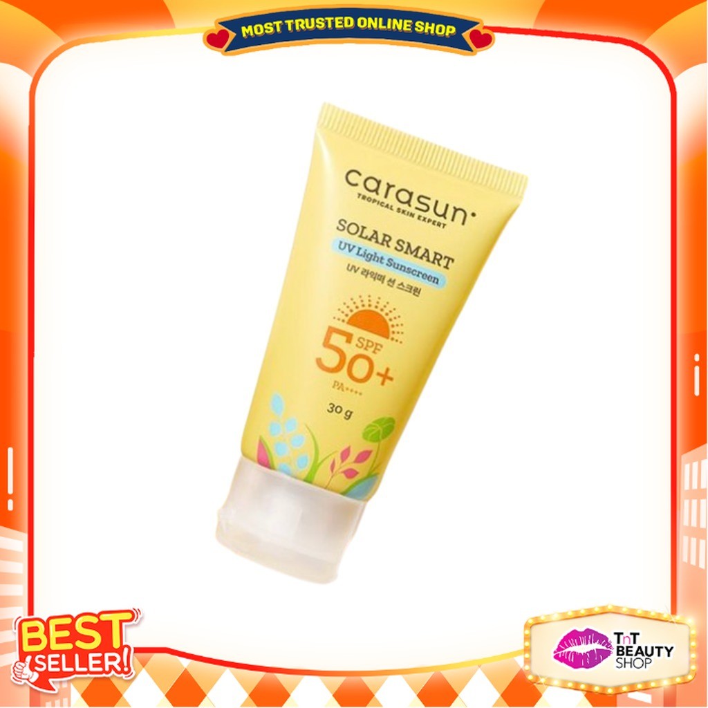 Jual CARASUN Solar Smart Uv Light Sunscreen SPF 50 PA++++ | TnT Beauty ...
